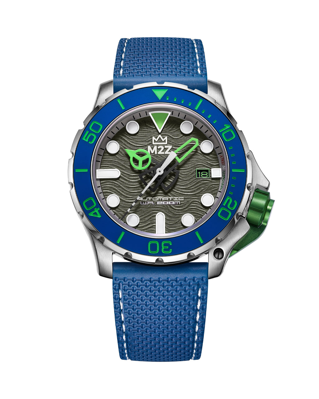 Monoblock diver watch 200 meters - blue – m2zwatches
